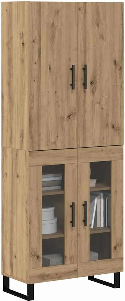 Vysoký bufet 2 ks Artisanový dub 69,5 x 34 x 180 cm 3403199