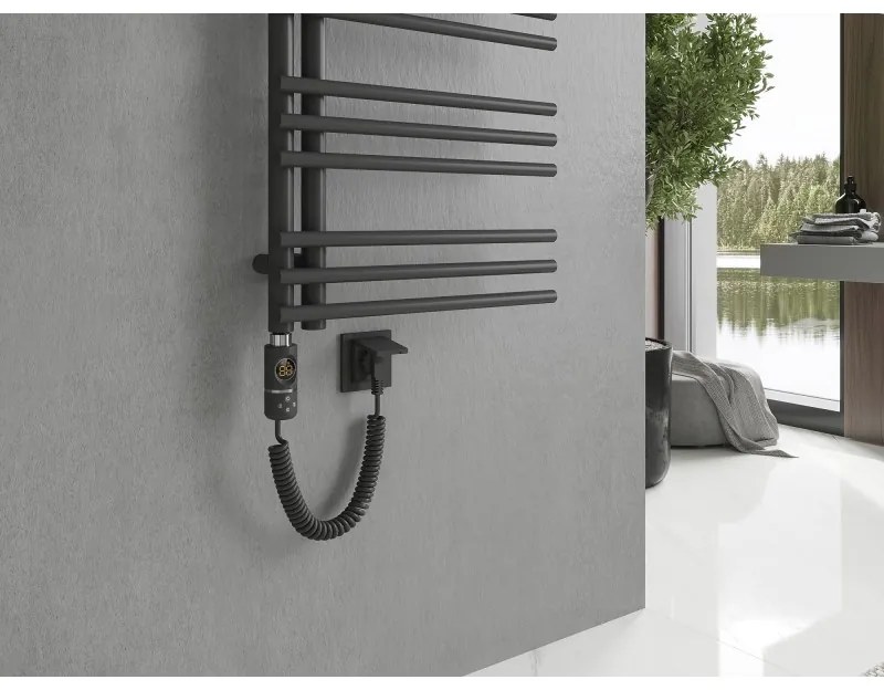 Mexen Neptun, elektrické topné těleso 1400 x 500 mm, 600 W, antracitová, W101-1400-500-2600-66