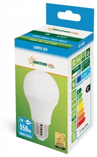 Toolight - LED studená žárovka E-27 230V 7W 500lm 13899, OSW-01005