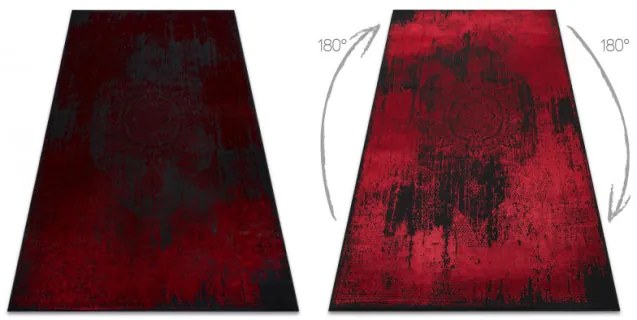 Koberec VINCI 1516 Rozeta vintage - strukturální - červený