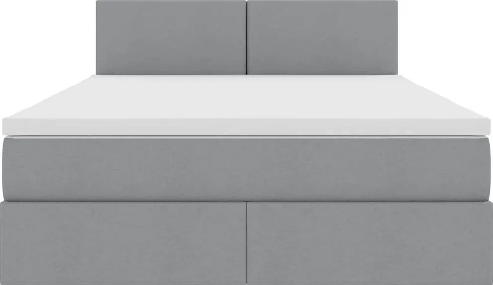 Postel s úložným prostorem a matrací Světle šedá 140 x 190 cm 3370443