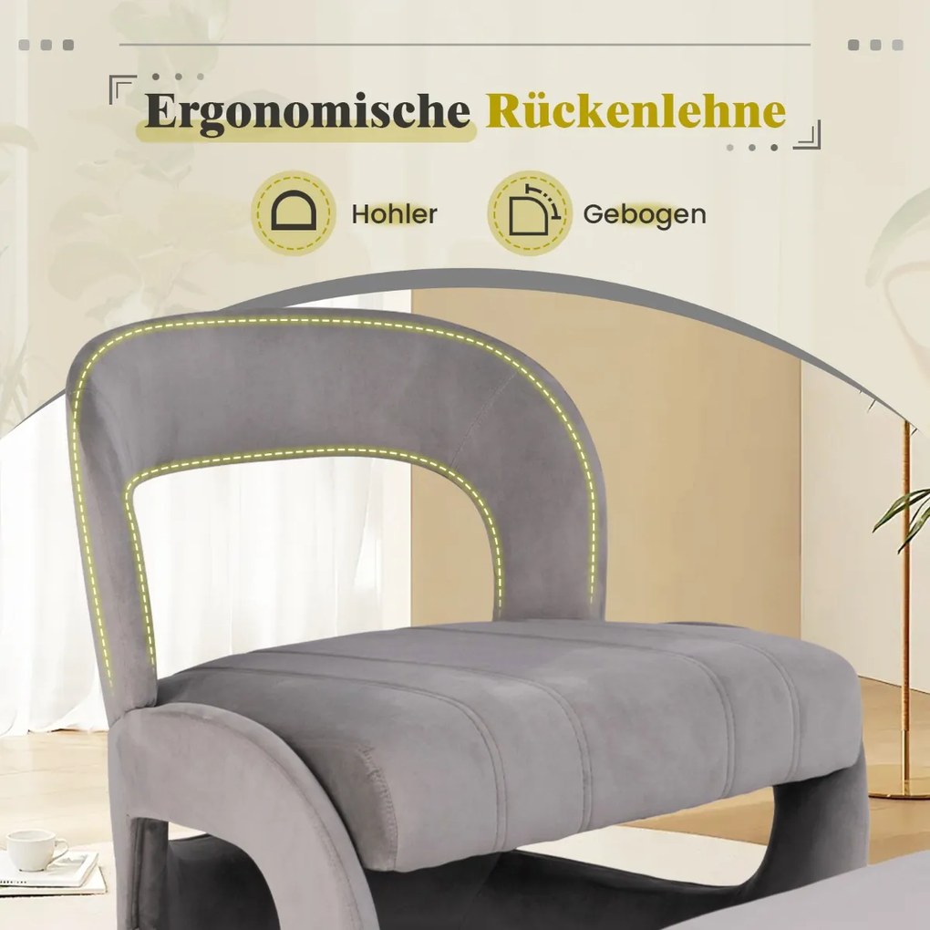 Costway Křeslo s taburetem nadměrné relaxační křeslo s otevřeným opěradlem