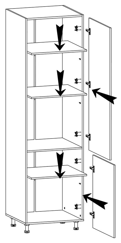 Kuchyňská linka Aspen C | 520 cm | bílá lesk