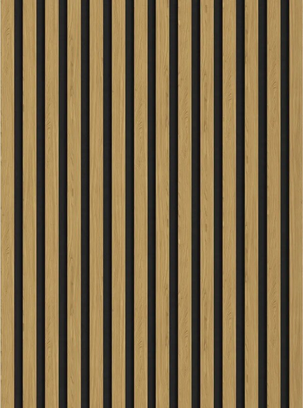 Mexen Lam-F, akustické stěnové lamely 275 × 31,5 cm, filc 6 mm, dub jantarový, S105-275317-2812-073