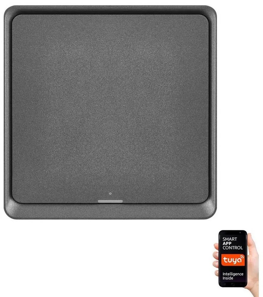EMOS Vypínač 1-tlačítkový GoSmart 1xCR2430 Tuya černá H5014