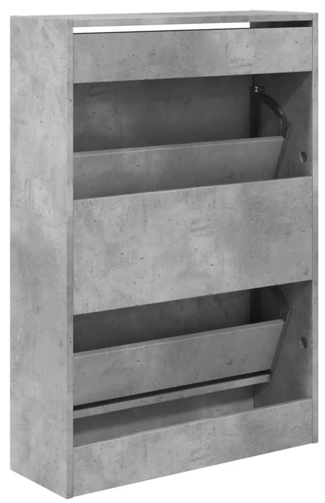Botník betonově šedý 60 x 21 x 87,5 cm kompozitní dřevo - Default Title
