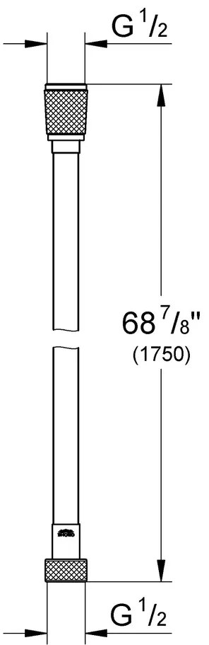 GROHE Silverflex - Sprchová hadice TwistStop 1750, SuperSteel 28388DC0