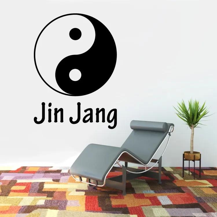 Jin a Jang - vinylová samolepka na zeď 135x97cm