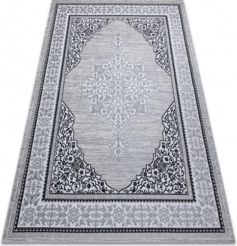 Dywany Łuszczów, AKCE: 80x150 cm Kusový koberec Gloss 8490 52 Ornament ivory/grey, šedá, chodba / předsíň