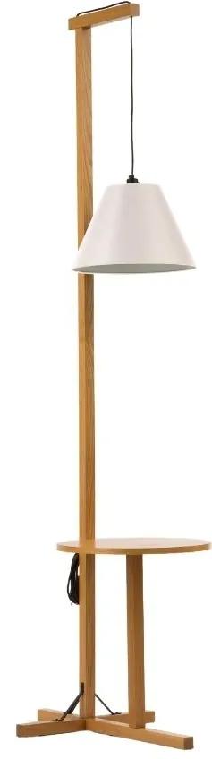 Bílá dubová stojací lampa Woodman Floor 199 cm