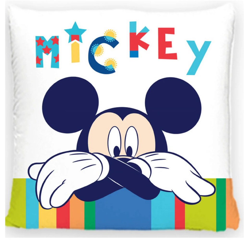 Carbotex DĚTSKÝ DEKORAČNÍ POLŠTÁŘ MICKEY 40X40 CM VZOROVANÁ