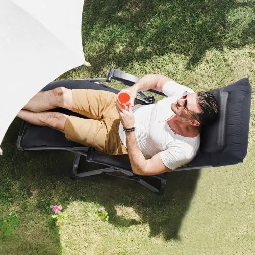 Zero Gravity Křeslo 66 cm polohovací křeslo s nulovou gravitací vnitřní – HQB-FAN001