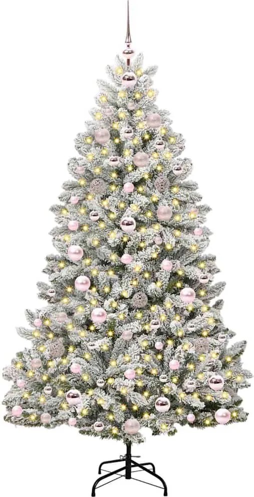 Umělý vánoční stromeček 180 cm 300 LED Teplá bílá PVC a ocel 3395750