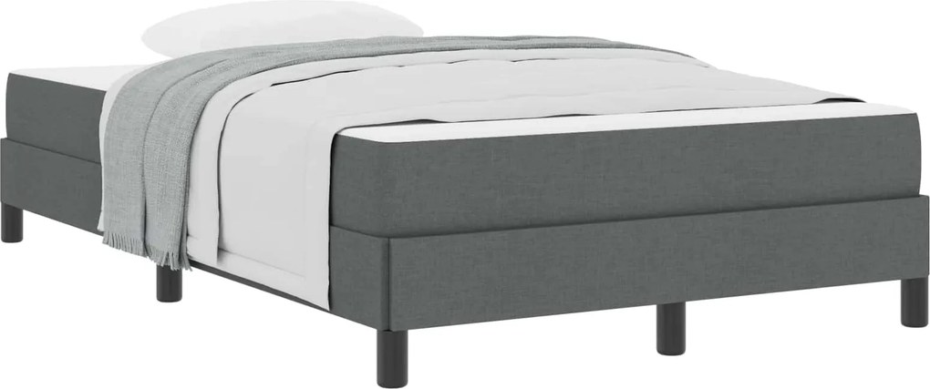 Postel s boxspringem Tmavě šedá 120 x 200 cm textil 3398480