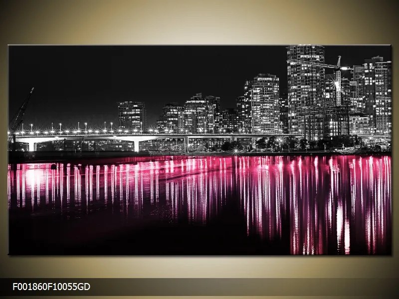 Obraz růžové řeky a města (), 40 dalších rozměrů