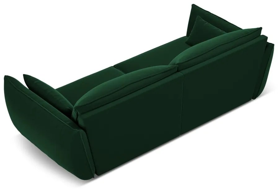 Tmavě zelená sametová pohovka 208 cm Vanda – Mazzini Sofas