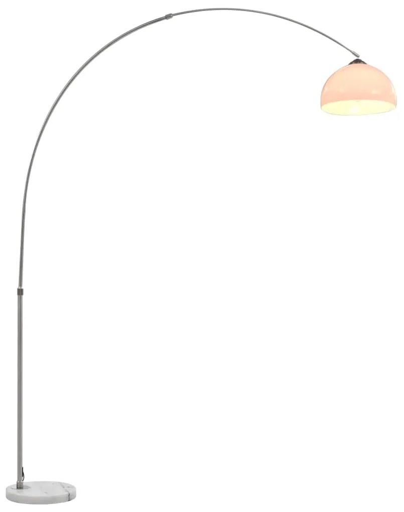 282413 vidaXL Klenutá lampa 60 W stříbrná E27 200 cm