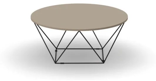 Kulatý konferenční stůl WIRE, průměr 1050 mm, zemitá