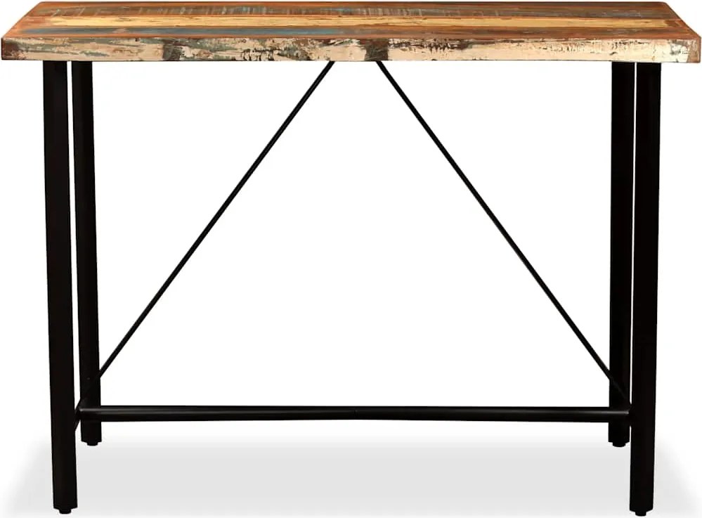 vida XL Barový stůl masivní recyklované dřevo 120 x 60 x 107 cm 245440