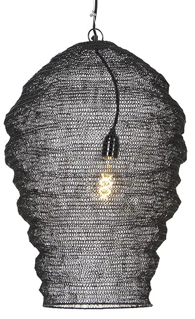 Orientální závěsná lampa černá - Nidum