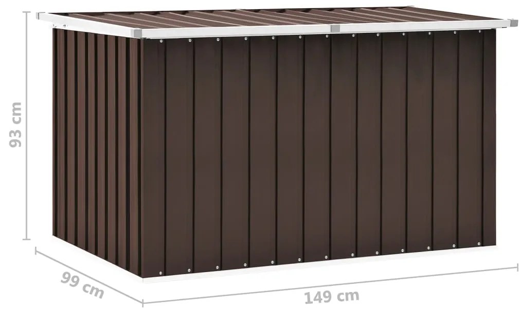 vidaXL Marketos Zahradní úložný box hnědý 149 x 99 x 93 cm