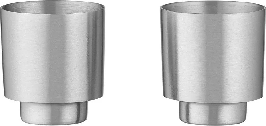 Šálky v sadě 2 ks na espresso/dvoustěnné z nerezové oceli ve stříbrné barvě Makoto Steel – Blomus