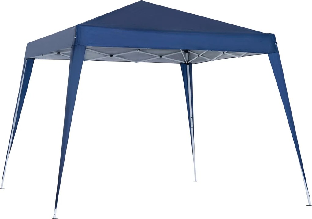 Skládací stan Outsunny 2,4x2,4m, zahradní altán, voděodolný, rychloupínací design, ocelový rám a Oxfordská tkanina pro venkovní použití, modrý | Aosom