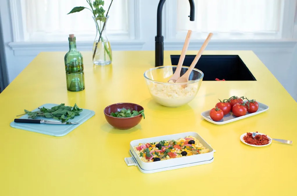 Brabantia Box na oběd plochý světle šedá