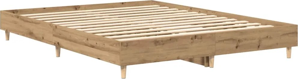 Rám postele bez matrace Artisan Dub 150x200 cm kompozitní dřevo 3328716
