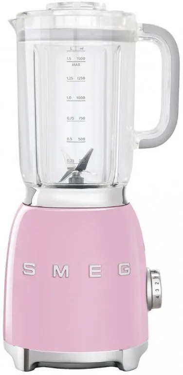 Stolní mixér Smeg 50's style BLF01PKEU / 800 W / 1,5 l / pastelově růžová