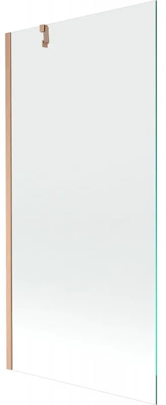 Mexen Next, 1-křídlová vanová zástěna 90 x 150 cm, 6mm čiré sklo, měděná matná, 895-090-000-00-00-65