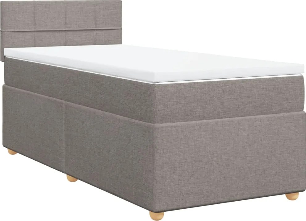 Box spring postel s matrací taupe 80x200 cm textil 3288811