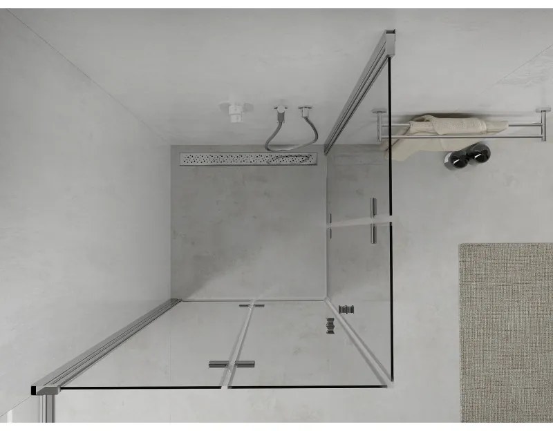 Mexen Lima Duo skládací sprchový kout 100 x 100 cm, Průhledné, Chromovaná - 856-100-100-02-00