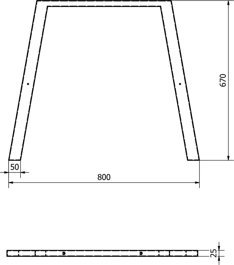 Sapho TWIGA 80 x 67 cm VC442 ocelová podpěra černá mat