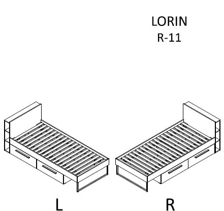 Jurek Postel LORIN L/P R11 Kombinace barev: KAŠMÍR + MOŘSKÁ MODRÁ