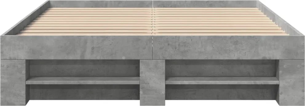 Rám postele betonově šedý 120 x 200 cm kompozitní dřevo 3295481