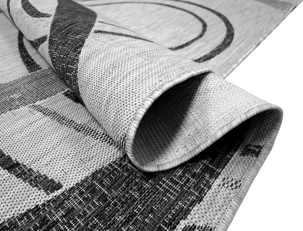 BE Koberec Eqos 0003 GREY - šedý obdélníkový Rozměr: 40x60 cm