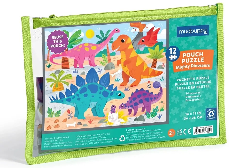 Mudpuppy Puzzle Silní dinosauři 12 dílů