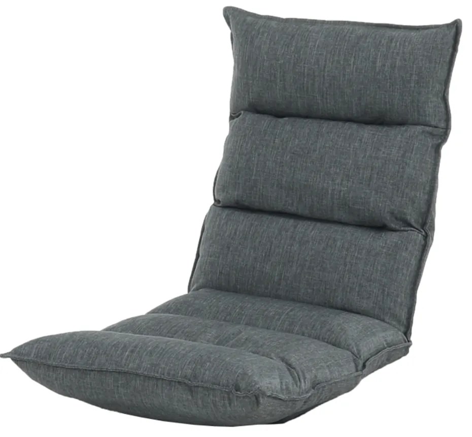 Relaxační křeslo, látka šedá, LOTA NEW