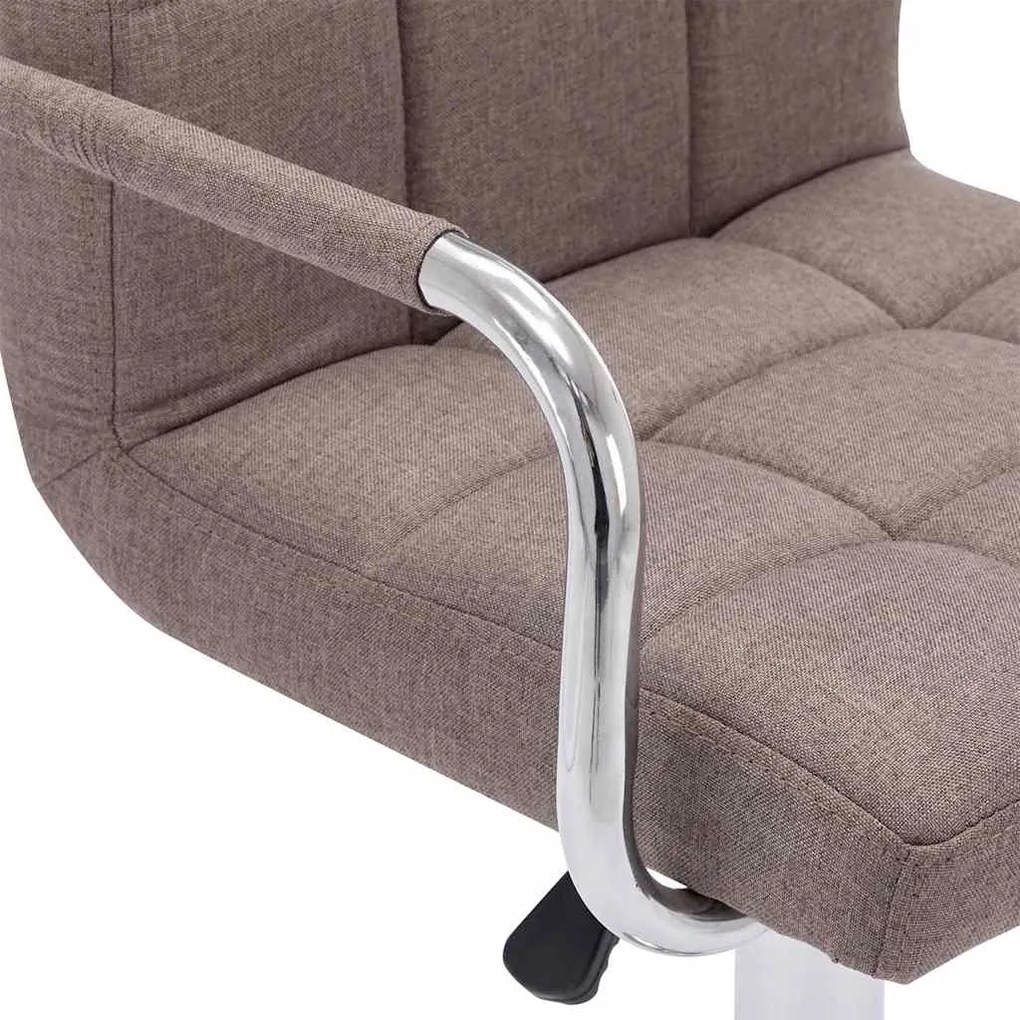 Barové židle 2 ks taupe textil 283428