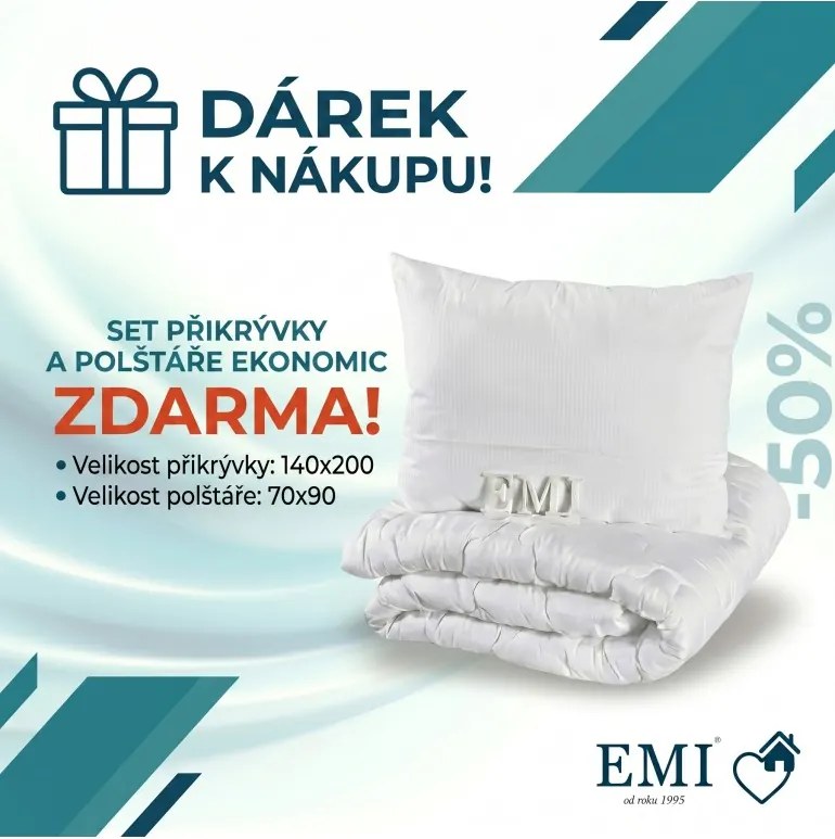 Matrace Memory Spring EMI 90x200 + Sada na spaní ZDARMA