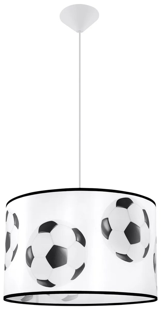 Dětské závěsné svítidlo Ball A, 1x plastové stínítko se vzorem, (fi 40cm)