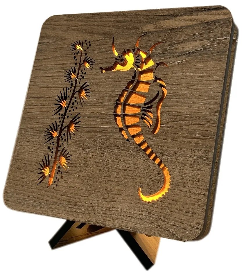 Li-Go "Mořský koník" lampa 19x19cm provedení povrchu: bříza