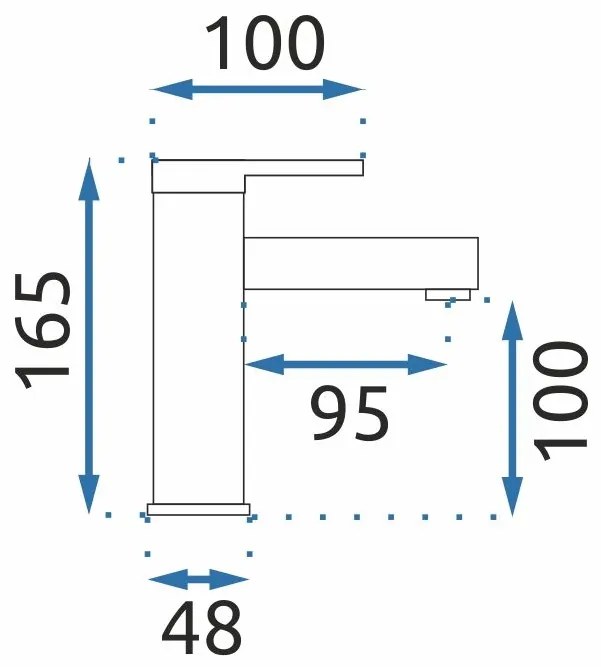 Umyvadlová baterie REA PIXEL nízká chrom