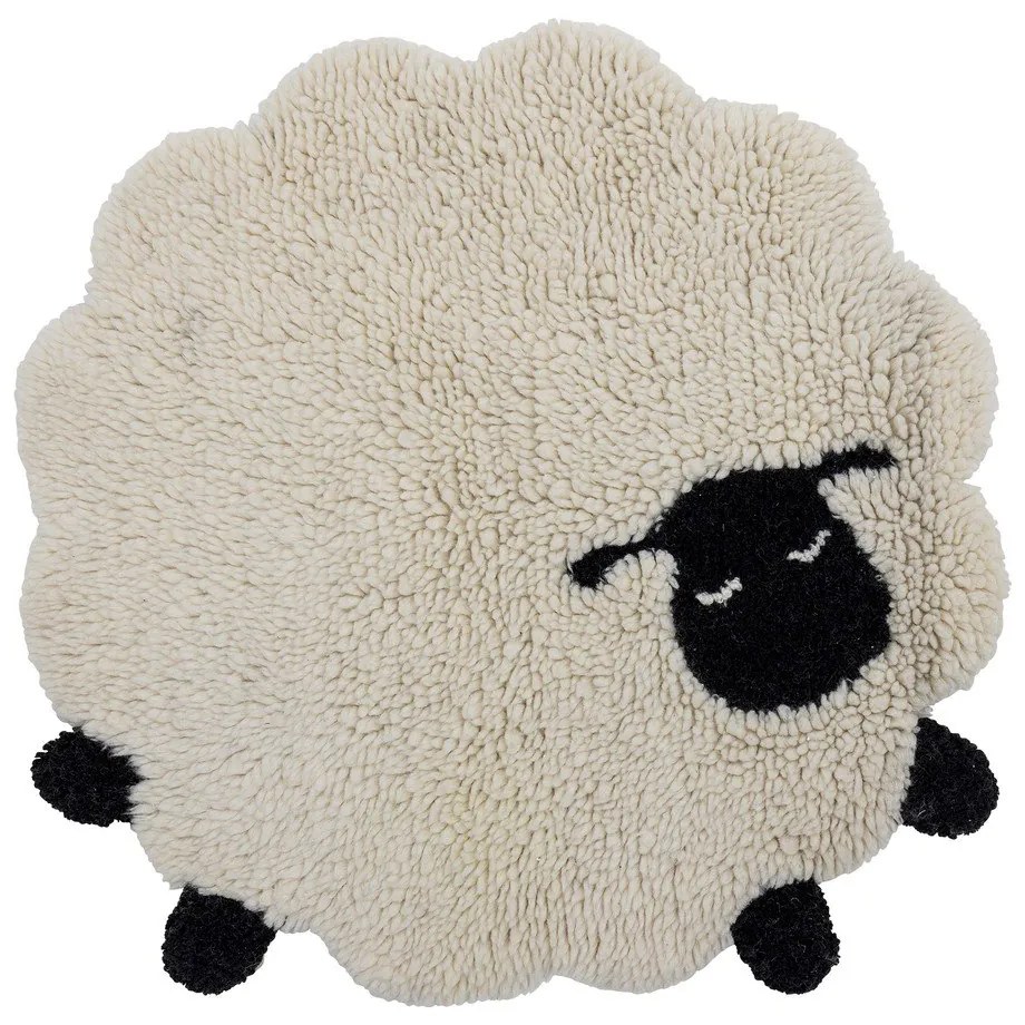 Bílý vlněný dětský koberec ø 84 cm Dolly – Bloomingville Mini