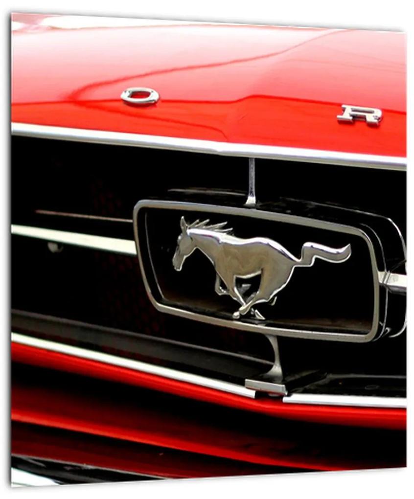 Obraz - Detail červeného auta (30x30 cm)