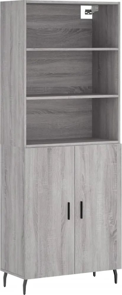 Skříň highboard šedá sonoma 69,5 x 34 x 180 cm kompozitní dřevo 3189275