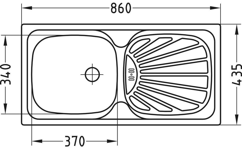 Nerezový dřez Alveus Basic 80