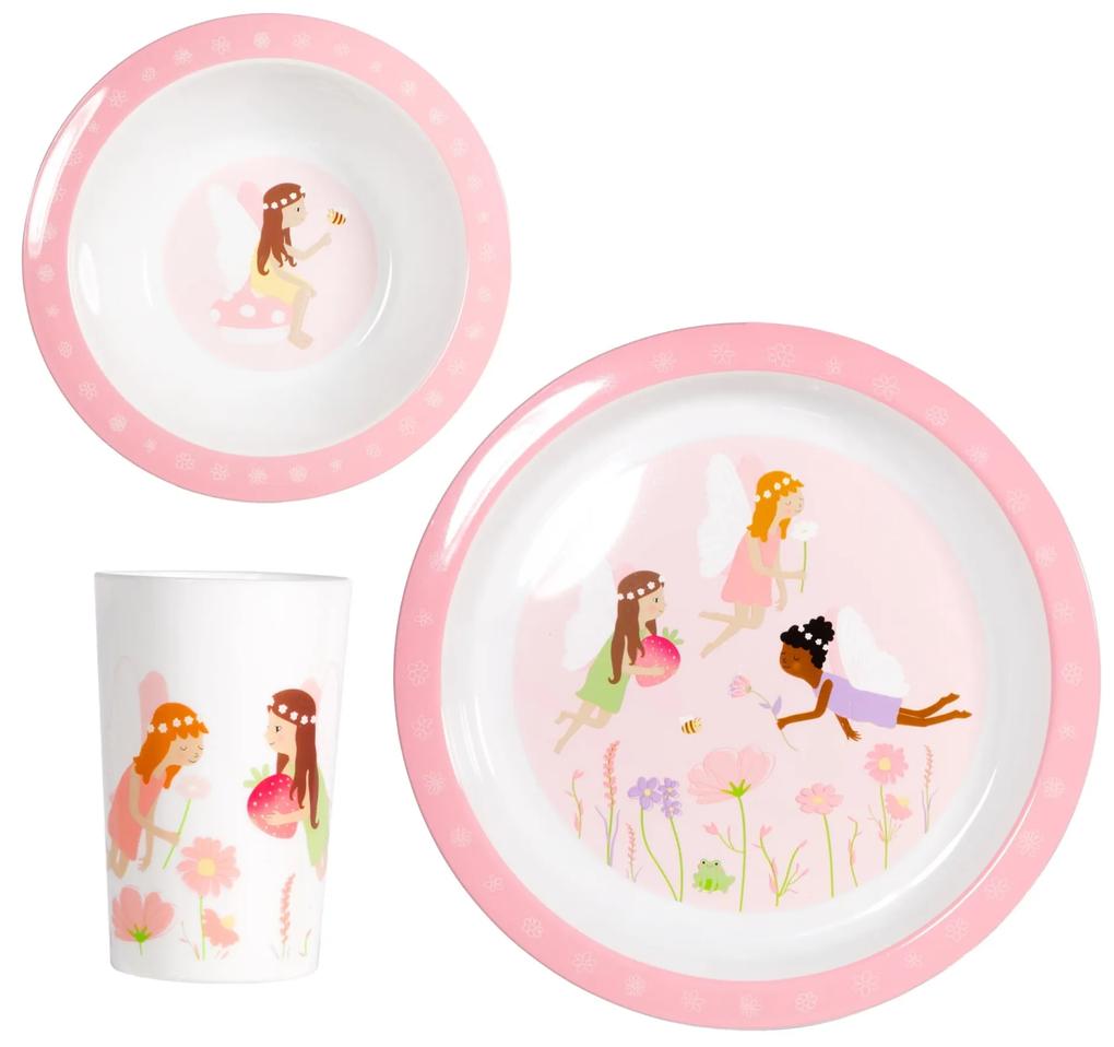 sass & belle Set dětského nádobí Fairy, růžová barva, plast