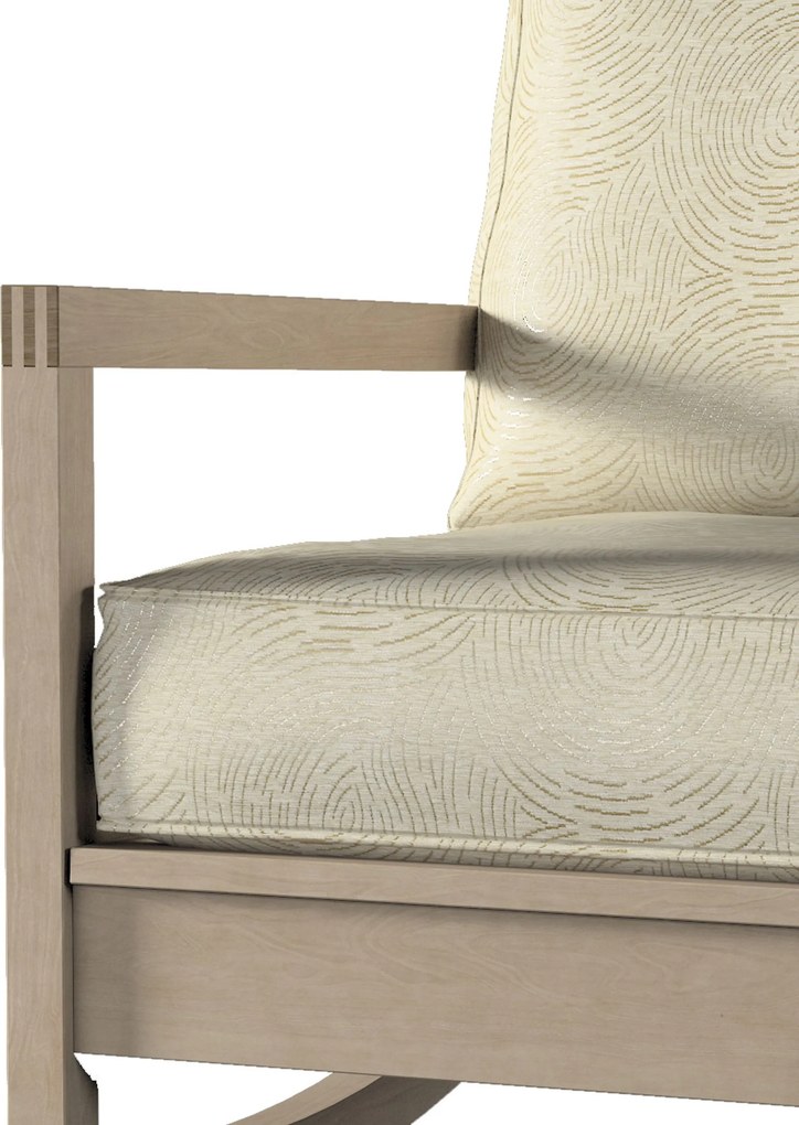 Potah na křeslo IKEA Lillberg barva béžová látka lesklé, pletený vzor, vzorované